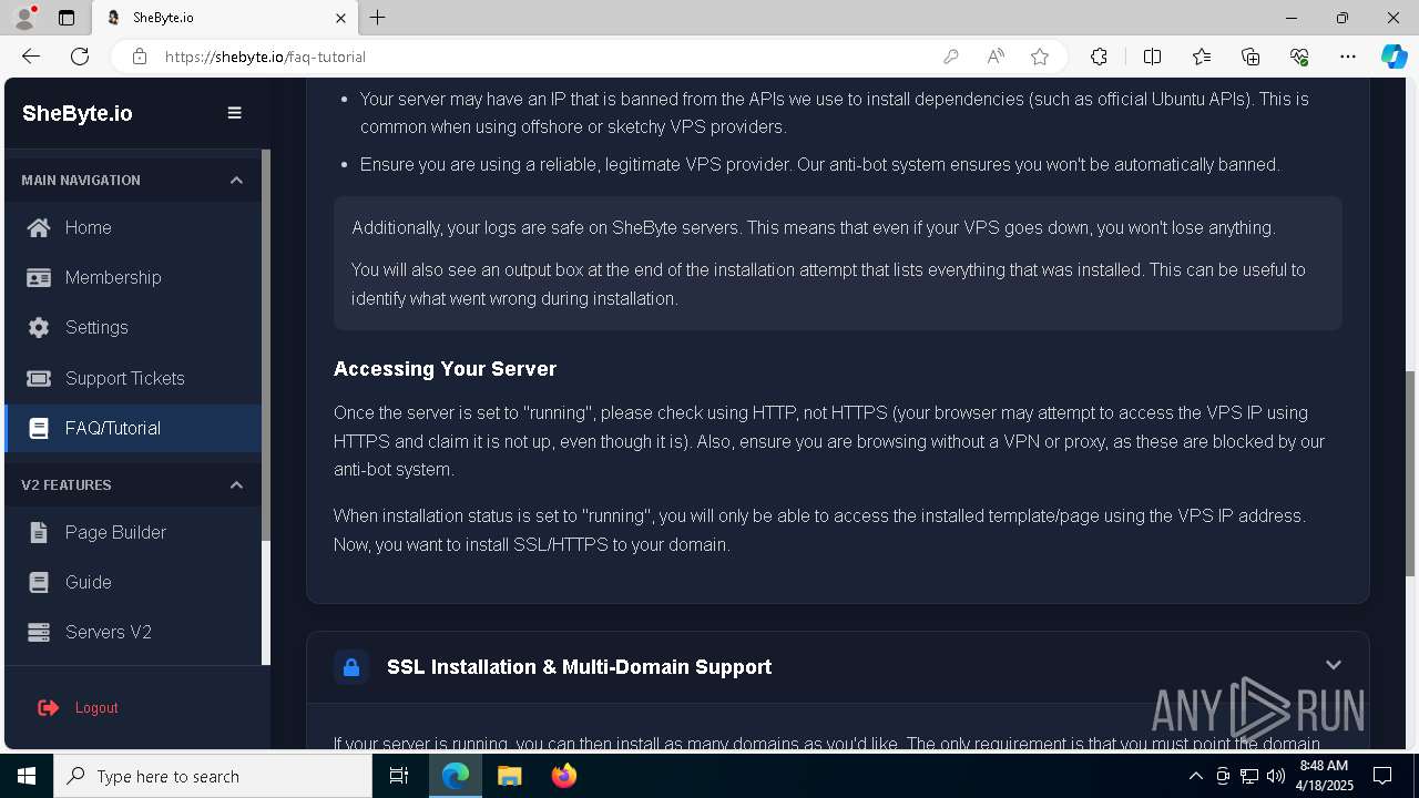Analysis https://shebyte.io/ No threats detected - Interactive analysis ANY.RUN