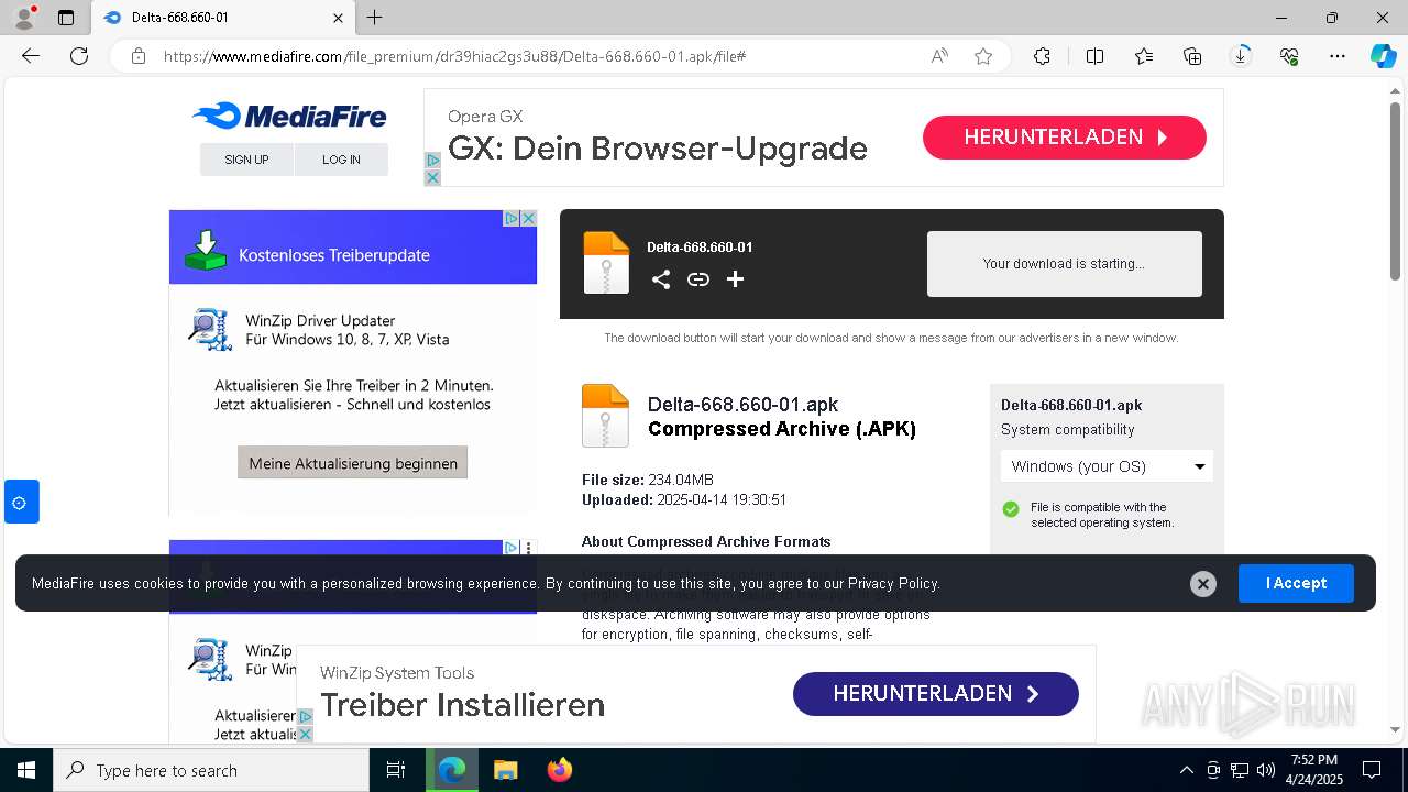 Malware analysis https://deltaexploits.gg/android_dl Malicious activity | ANY.RUN - Malware ...
