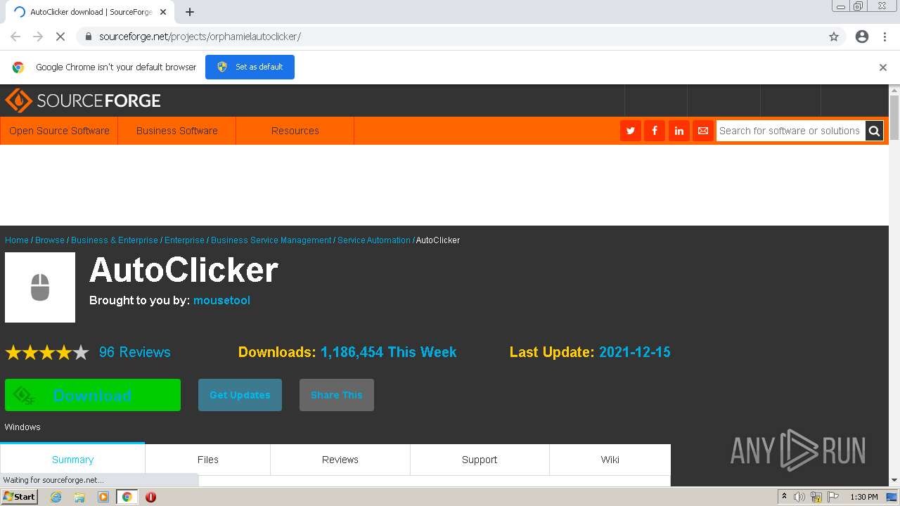 Malware analysis https://sourceforge.net/projects/orphamielautoclicker/ Malicious activity | ANY ...