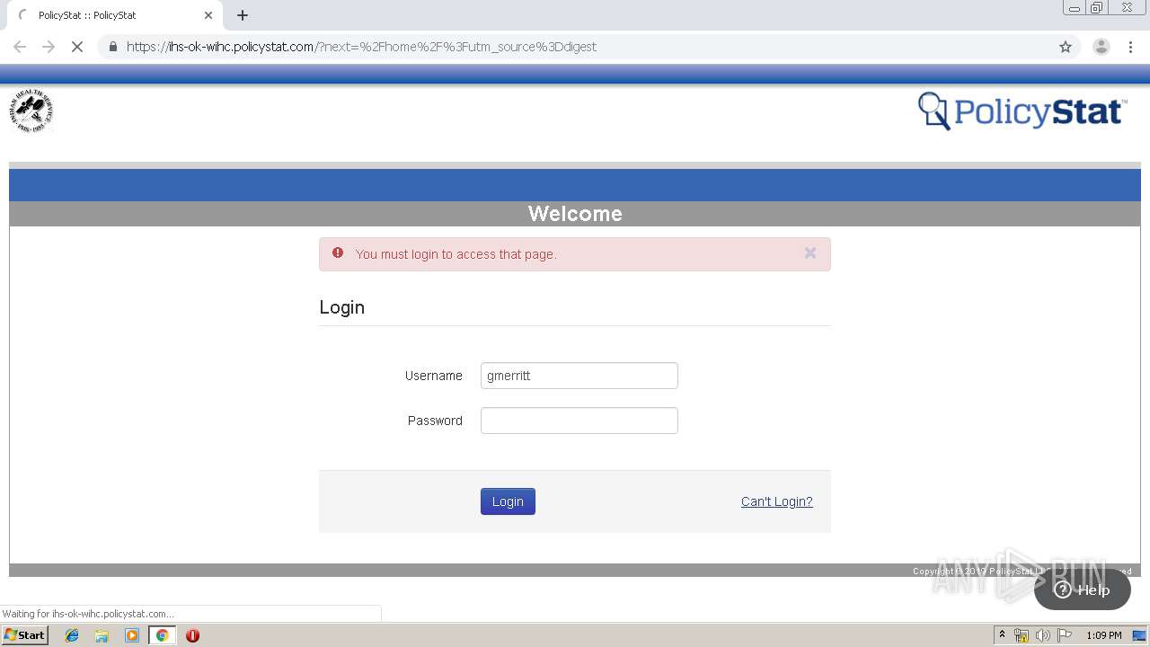 Malware analysis https://ihs-ok-wihc.policystat.com/home/?utm_source ...