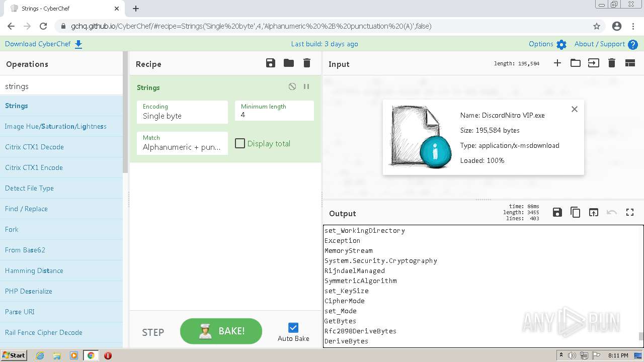 Malware analysis https://workupload.com/file/94xEeAu5tYK Malicious ...