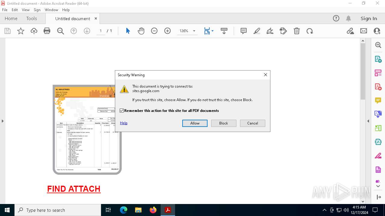Malware analysis Order Form2.pdf Malicious activity | ANY.RUN - Malware ...