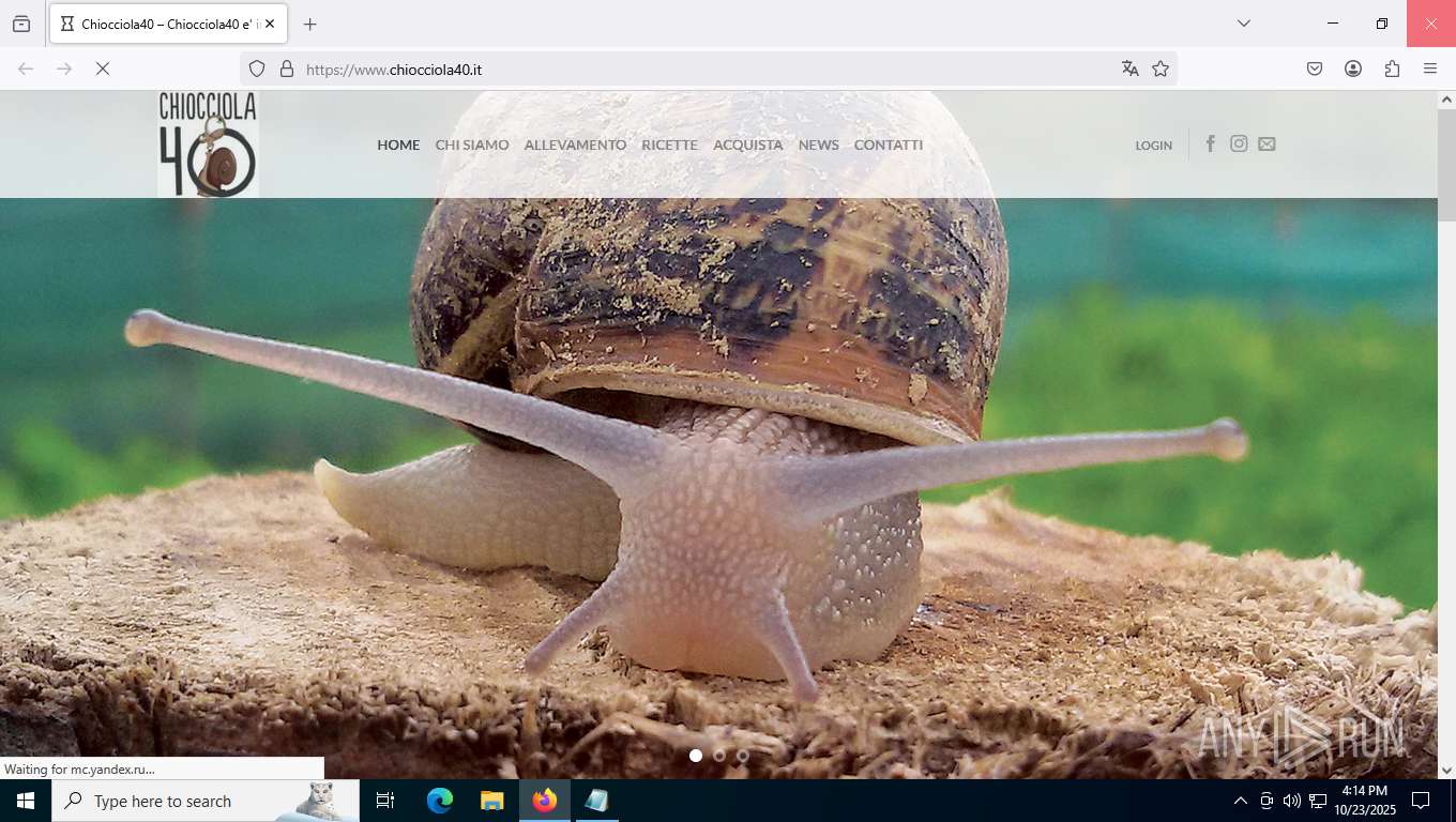 Analysis chiocciola40.it Malicious activity - Interactive analysis ANY.RUN