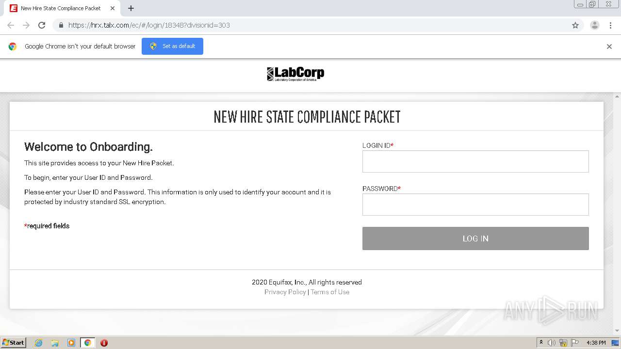 Analysis https://hrx.talx.com/HRX/EmploymentCenter/default.aspx ...