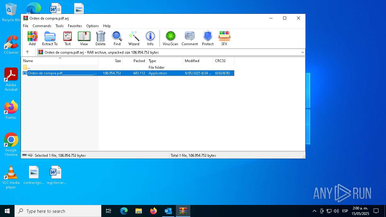 Analysis Re_ Solicitud de cotizaci_n.eml.zip (MD5: D3569BAC1044B59E2ADEC3F396058082) Malicious ...