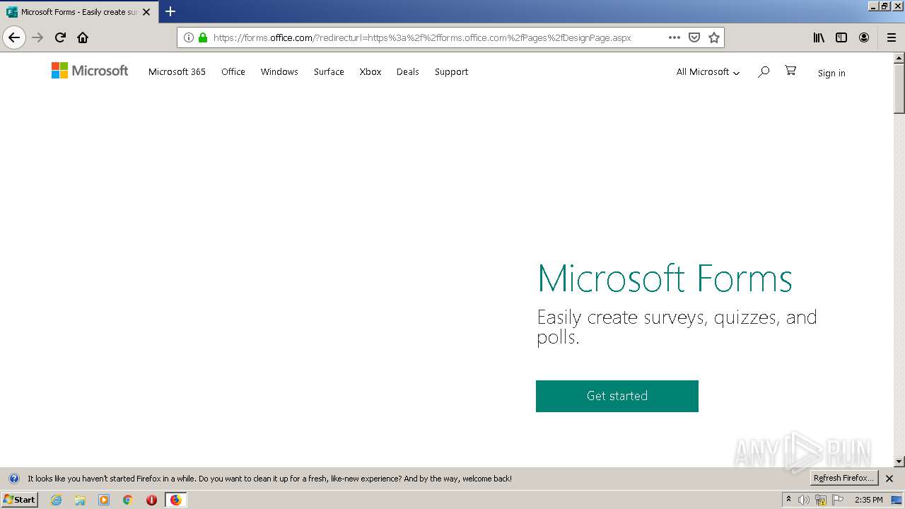 Malware analysis https://forms.office.com/Pages/ResponsePage.aspx?id=9mwf5wvrs0CTtzga1W0cNx1rg ...