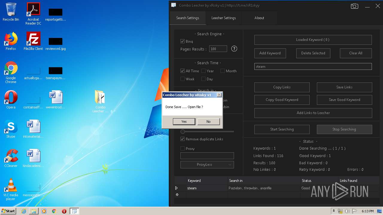 Malware analysis Combo Leecher by xRisky v1.rar Malicious activity ...