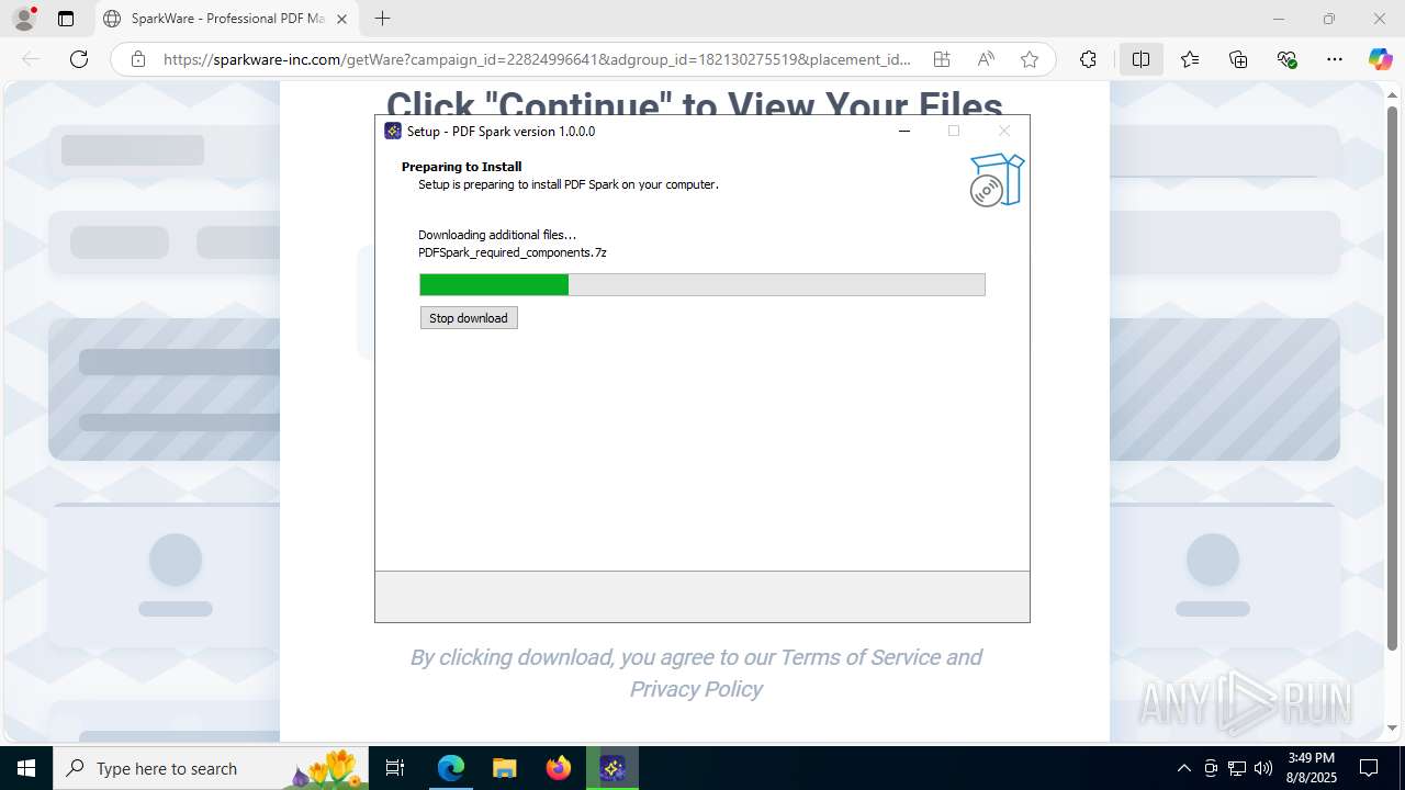 Malware analysis https://sparkware-inc.com/getWare?campaign_id ...