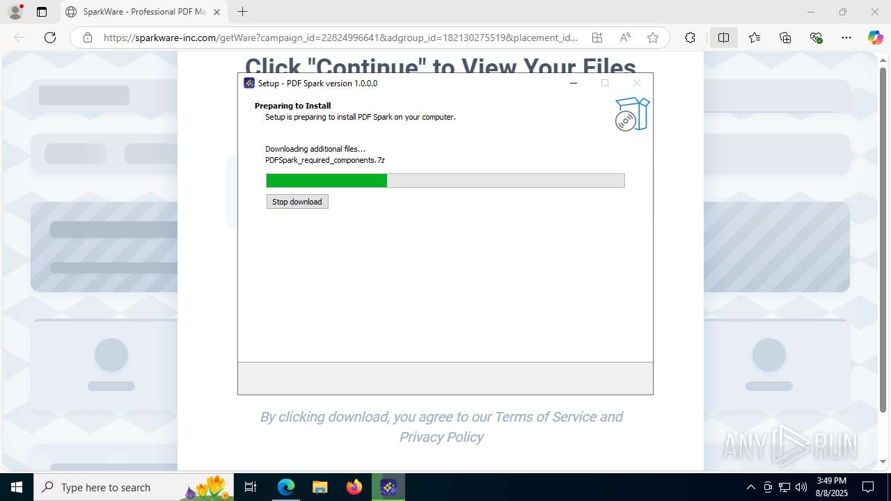 Malware analysis https://sparkware-inc.com/getWare?campaign_id ...