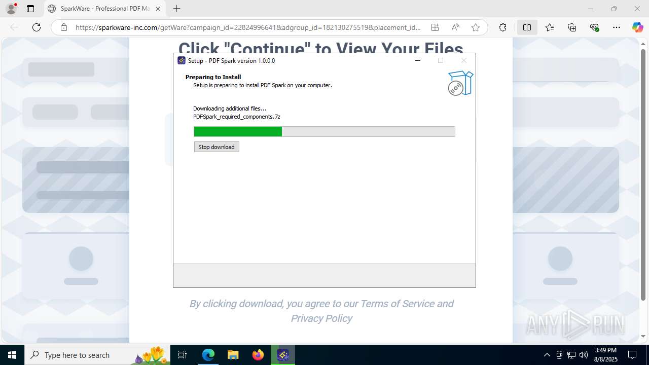 Malware analysis https://sparkware-inc.com/getWare?campaign_id ...