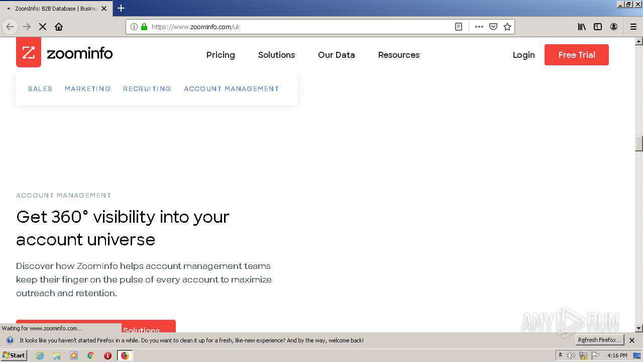 Malware analysis https://zoominfo.com Malicious activity | ANY.RUN ...