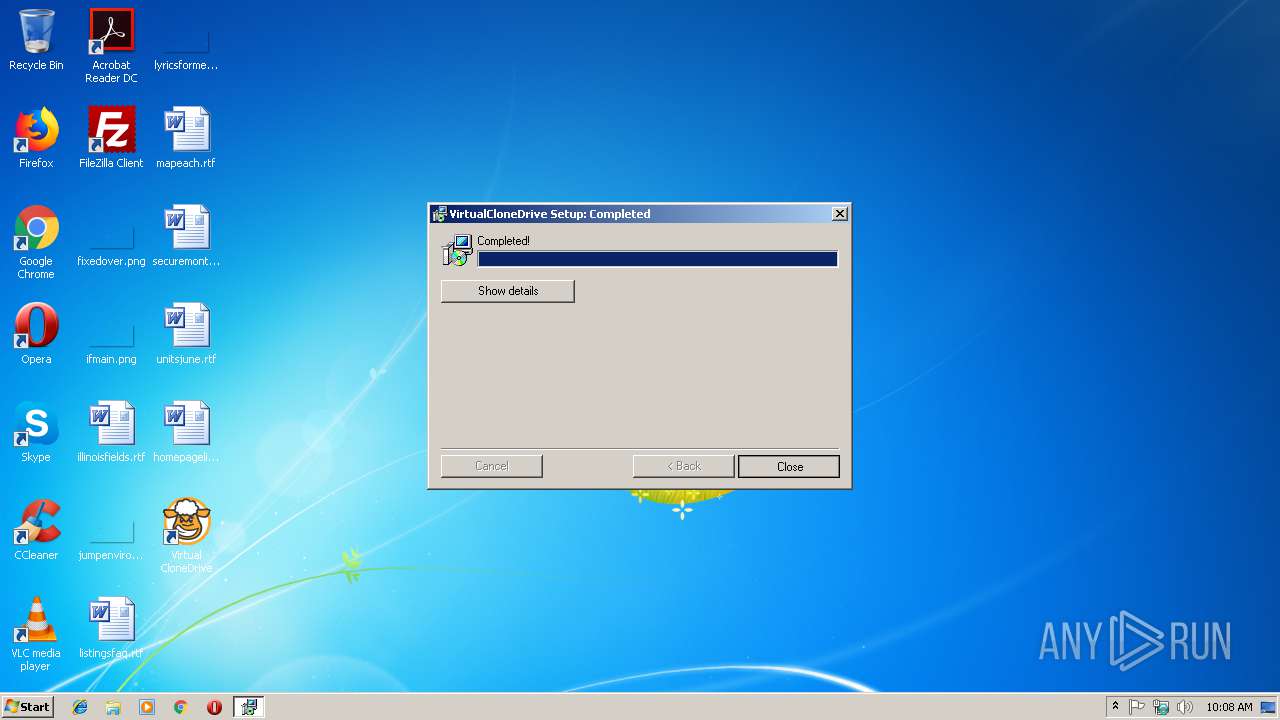 Malware Analysis Setupvirtualclonedrive5500.exe Malicious Activity