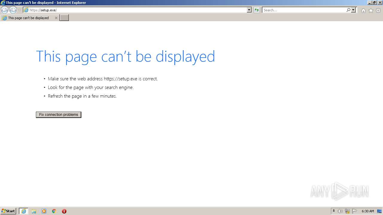Malware analysis https://setup.exe No threats detected | ANY.RUN - Malware Sandbox Online