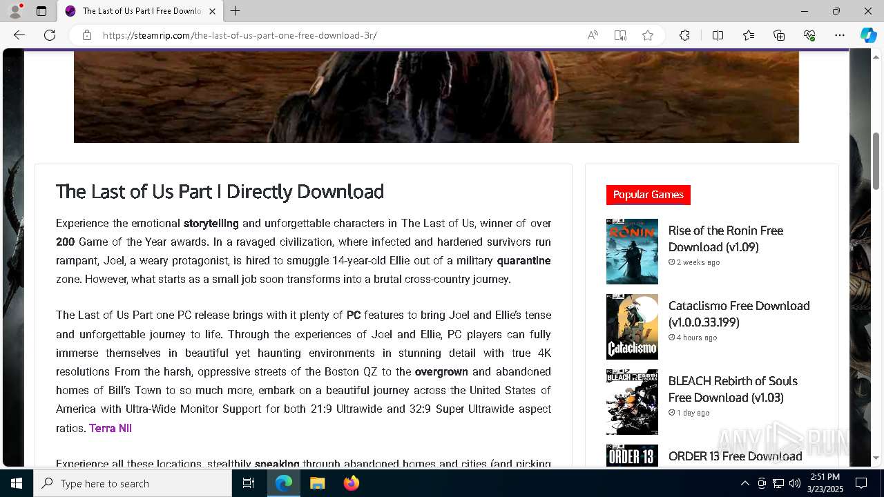 Malware analysis https://steamrip.com/ Malicious activity | ANY.RUN ...
