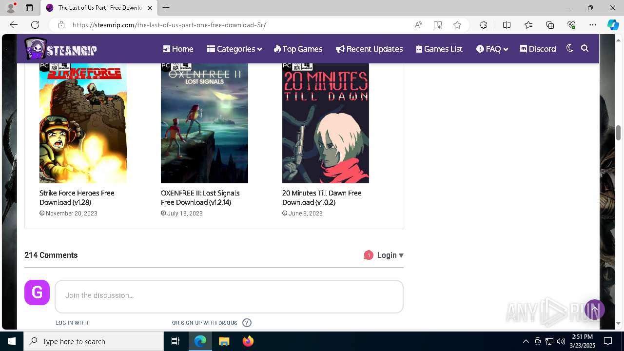 Malware analysis https://steamrip.com/ Malicious activity | ANY.RUN ...