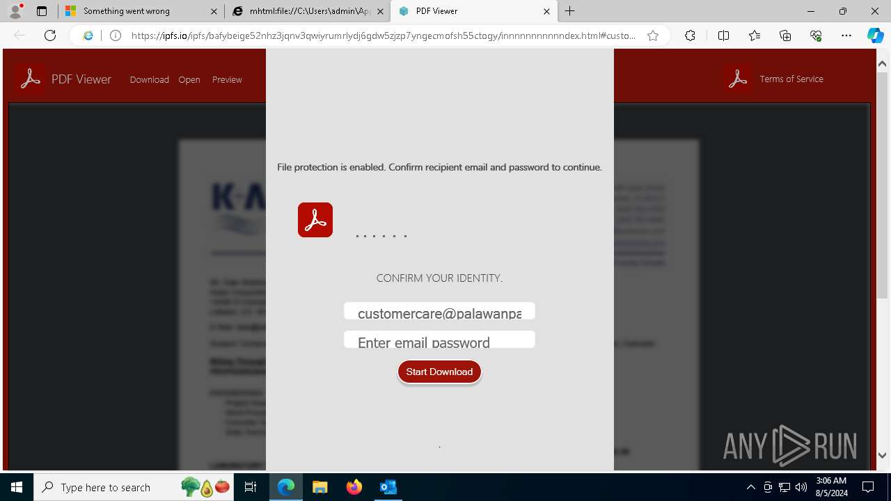 Analysis HR Department shared Payslip 0295.pdf.msg (MD5: C2B9F8B133BAC1AE7BEC7B6B68C59695 ...