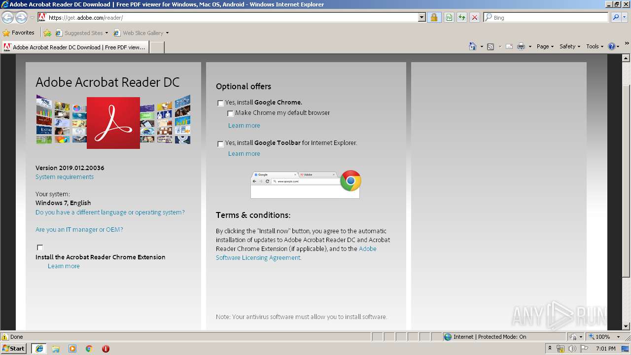 Malware analysis https://get.adobe.com/reader/ Malicious activity | ANY ...
