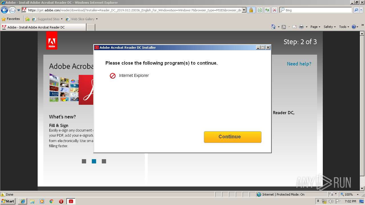 Malware analysis https://get.adobe.com/reader/ Malicious activity | ANY ...