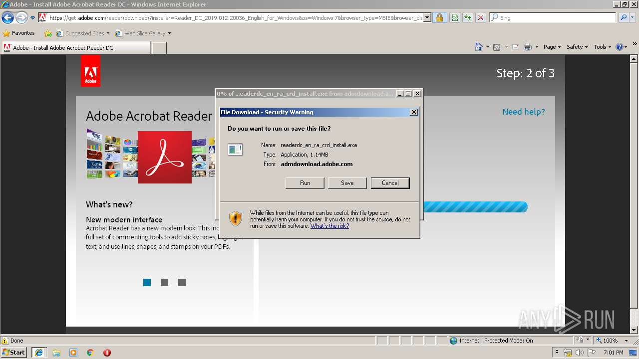 Malware analysis https://get.adobe.com/reader/ Malicious activity | ANY ...