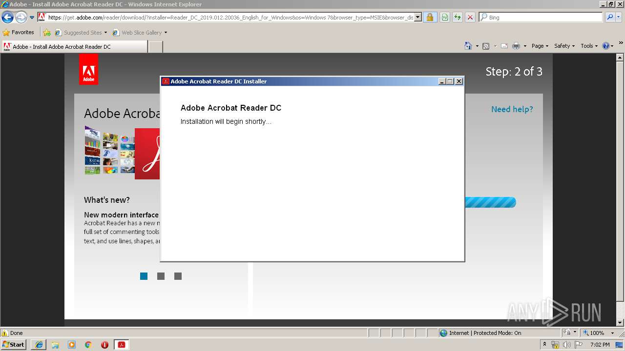 Malware analysis https://get.adobe.com/reader/ Malicious activity | ANY ...