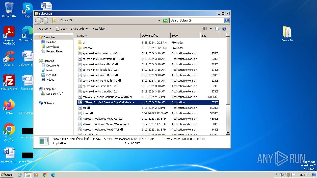 Malware Analysis Solara.dir.zip Malicious Activity 