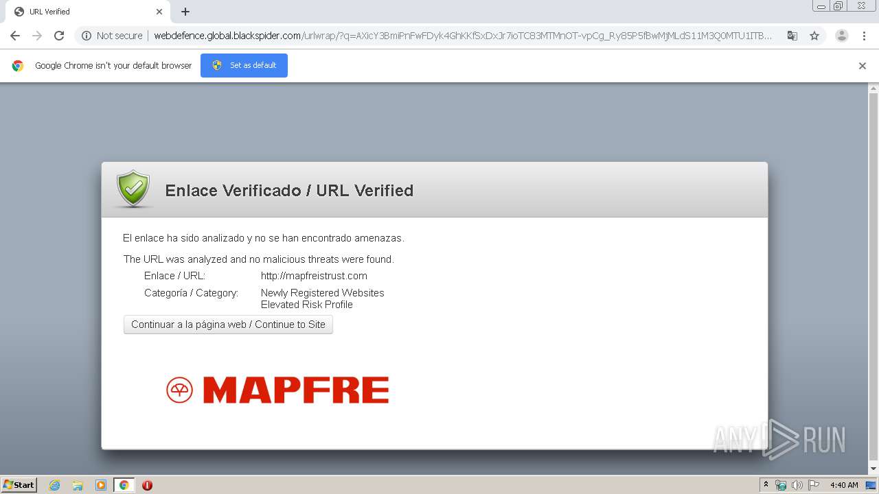 Malware analysis http://webdefence.global.blackspider.com/urlwrap/?q ...