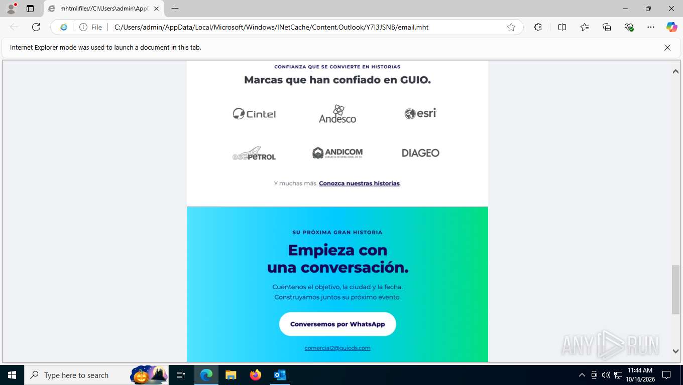 Malware analysis Opere produzca y comercialice su próximo evento con ...