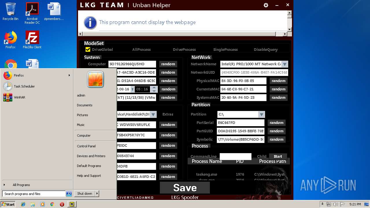 Malware Analysis Lkg - Spoofer.exe No Threats Detected
