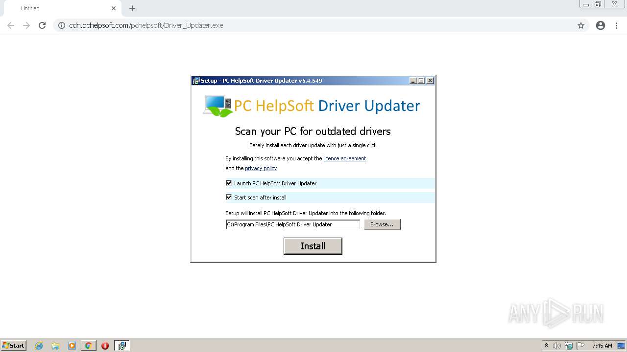 Malware analysis https://cdn.pchelpsoft.com/pchelpsoft/Driver_Updater ...