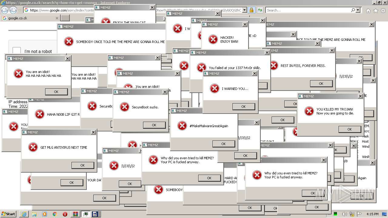 Malware analysis MEMZ 3.0.zip Malicious activity | ANY.RUN - Malware ...