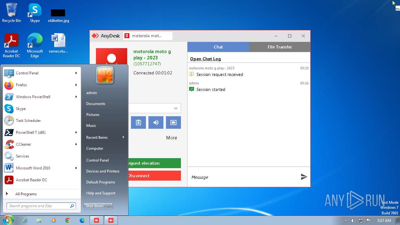 Malware Analysis Anydesk (1).exe Malicious Activity