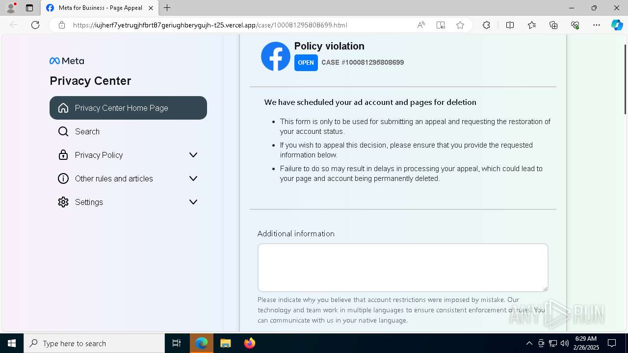 Analysis https://iujherf7yetrugjhfbrt87geriughberygujh-t25.vercel.app/dmqt.html Malicious ...