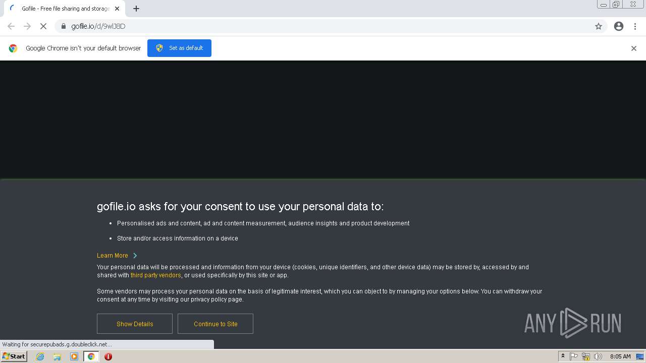 Analysis https://gofile.io/d/9wlJ8D Malicious activity - Interactive analysis ANY.RUN