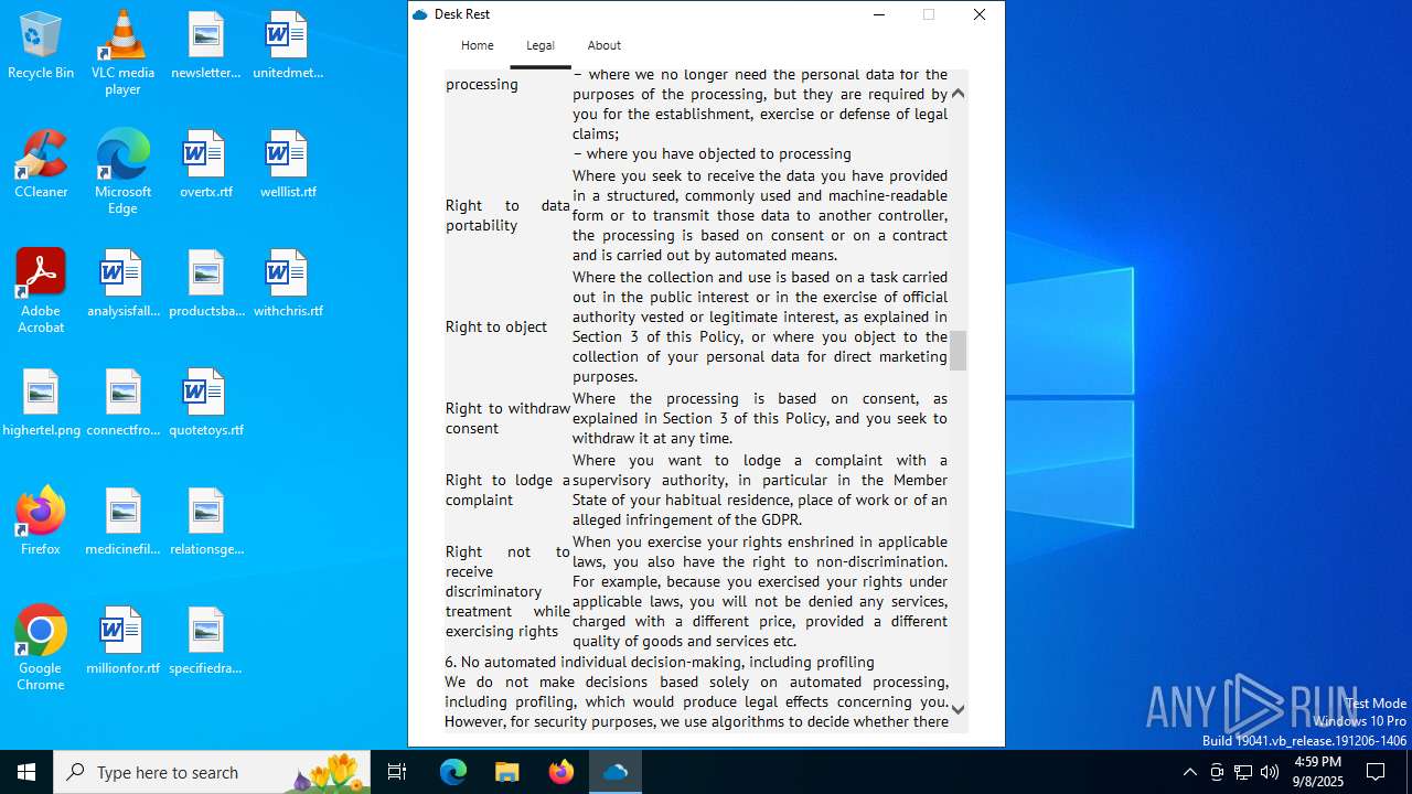 Malware analysis DeskRest.exe Malicious activity | ANY.RUN - Malware Sandbox Online