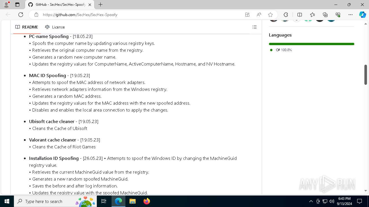 Malware analysis https://github.com/SecHex/SecHex-Spoofy Malicious ...