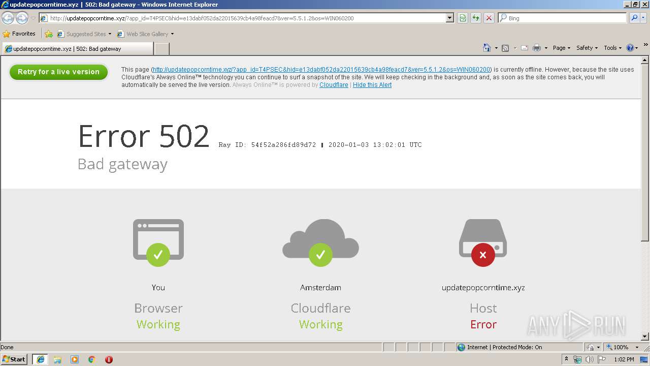 Malware analysis http://updatepopcorntime.xyz/?app_id=T4PSEC&hid ...