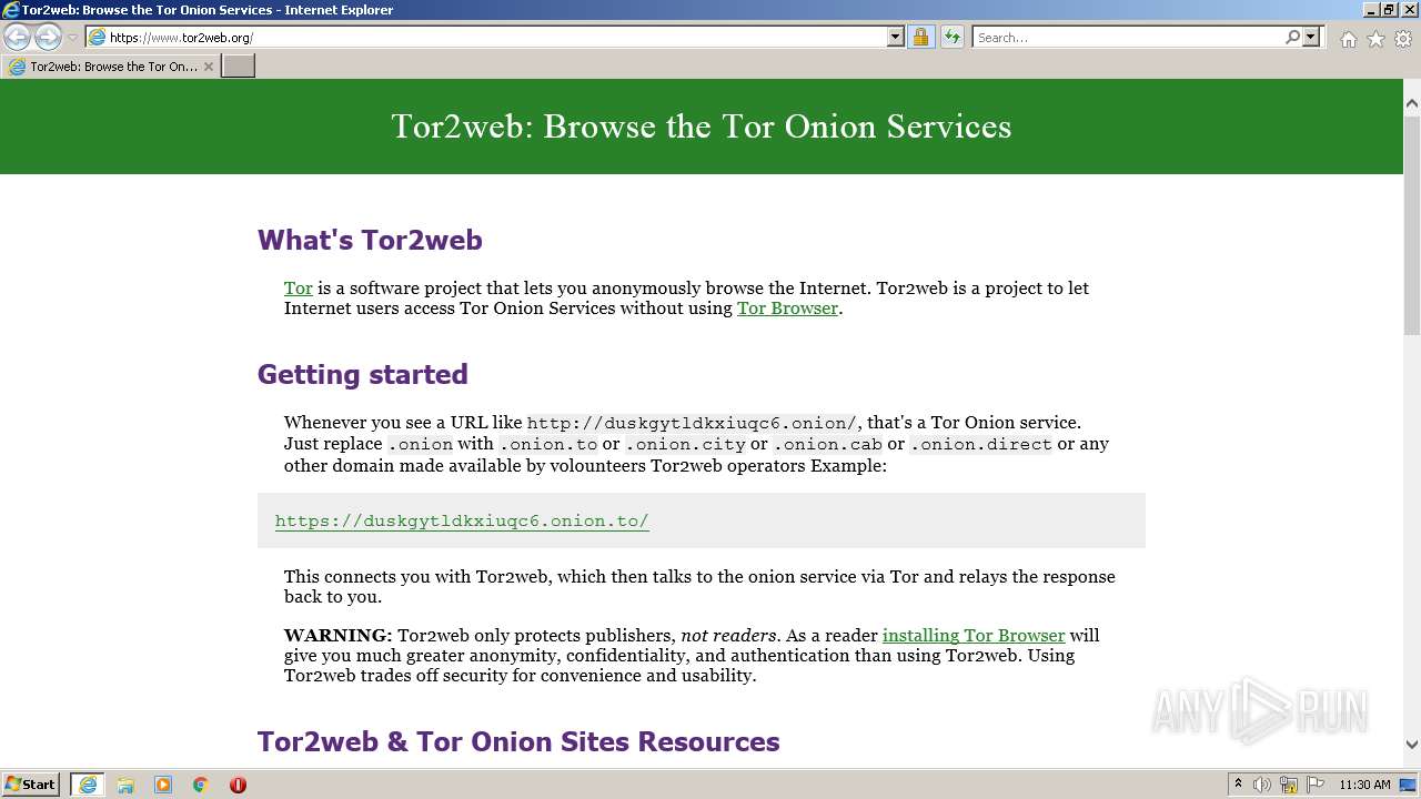Malware analysis https://www.tor2web.org/ Malicious activity | ANY.RUN ...