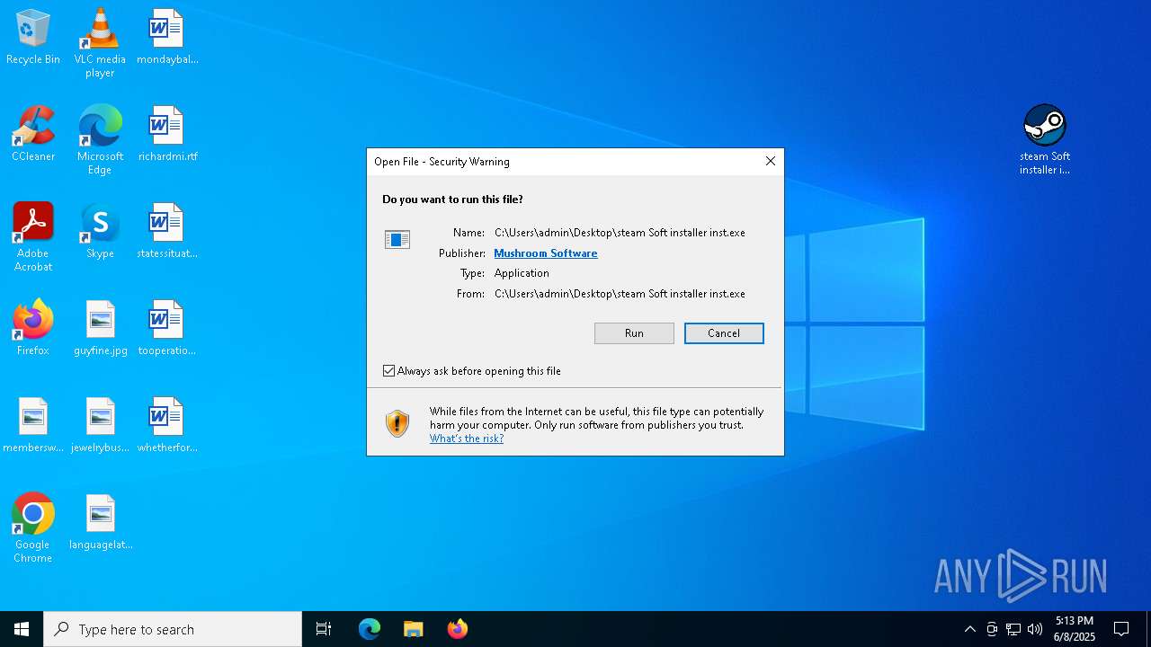 Malware analysis https://steam.softzsolution.com/ Malicious activity ...