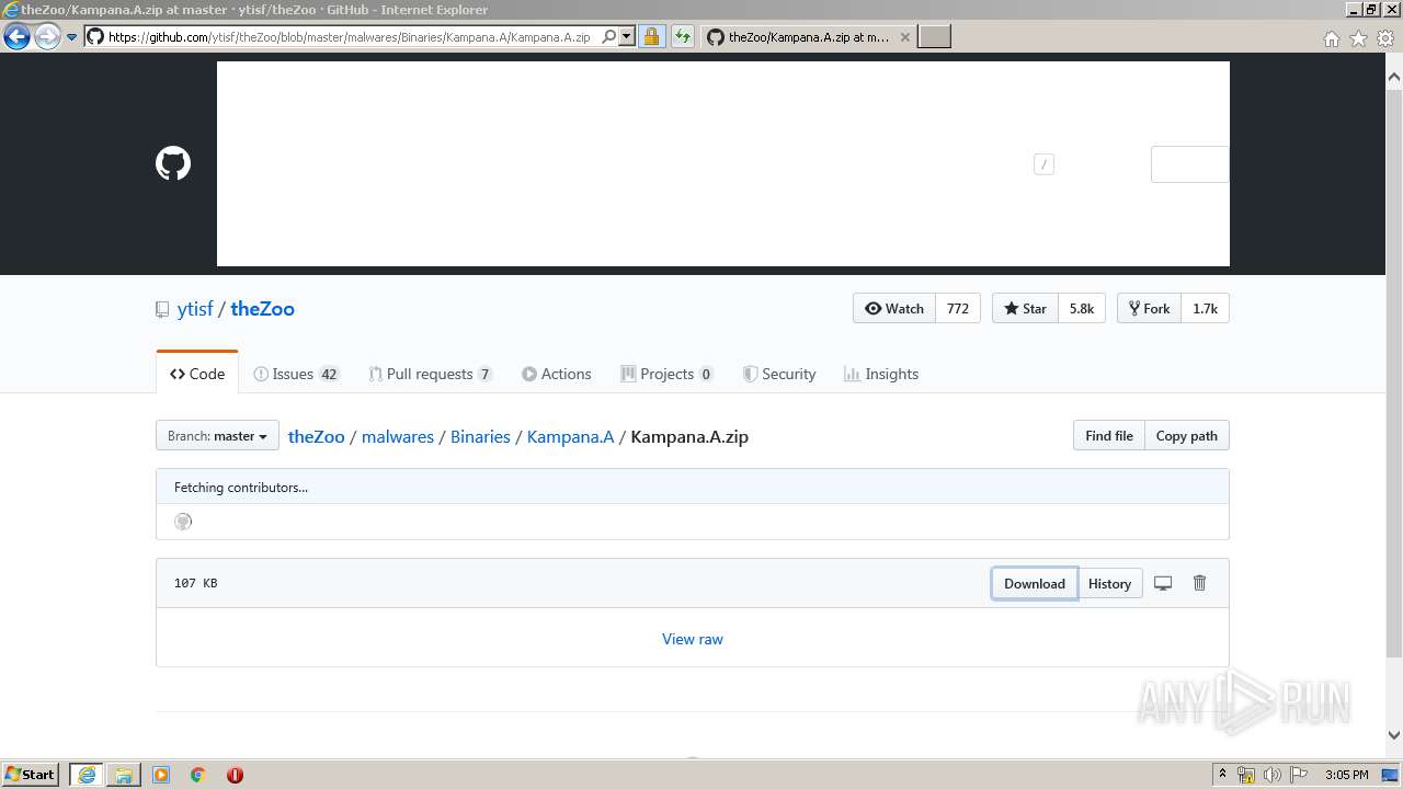 Malware analysis https://github.com/ytisf/theZoo/tree/master/malwares/Binaries/Win32.ZeroCleare ...