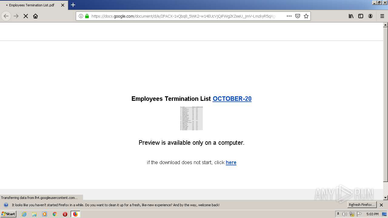 Malware analysis https://docs.google.com/document/d/e/2PACX-1vQbq8_5WK2-w14EUcVjQiFWg2KZeeU_jmV ...