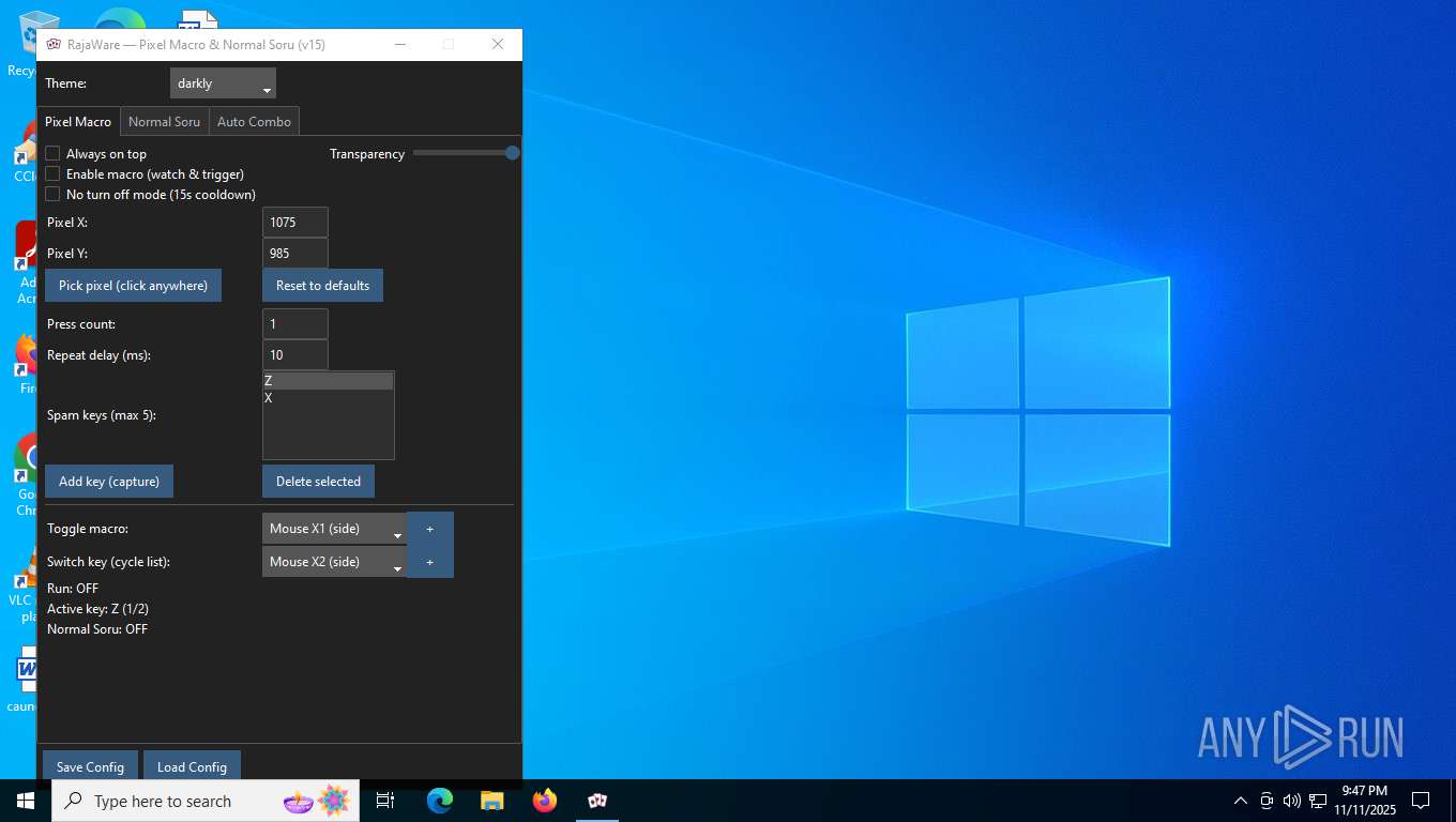 Analysis RajaWare_v15.exe (MD5: 32EA2A3DA0AA250F4B0C78AB5BEA23FE) Malicious activity ...