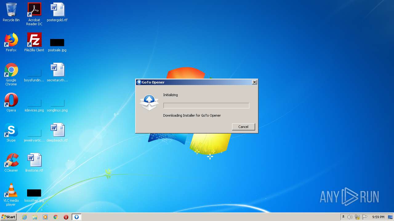 Analysis GoToMeeting Opener.exe (MD5: 7825CBAD867A637C9AA87F6D12614C8C ...