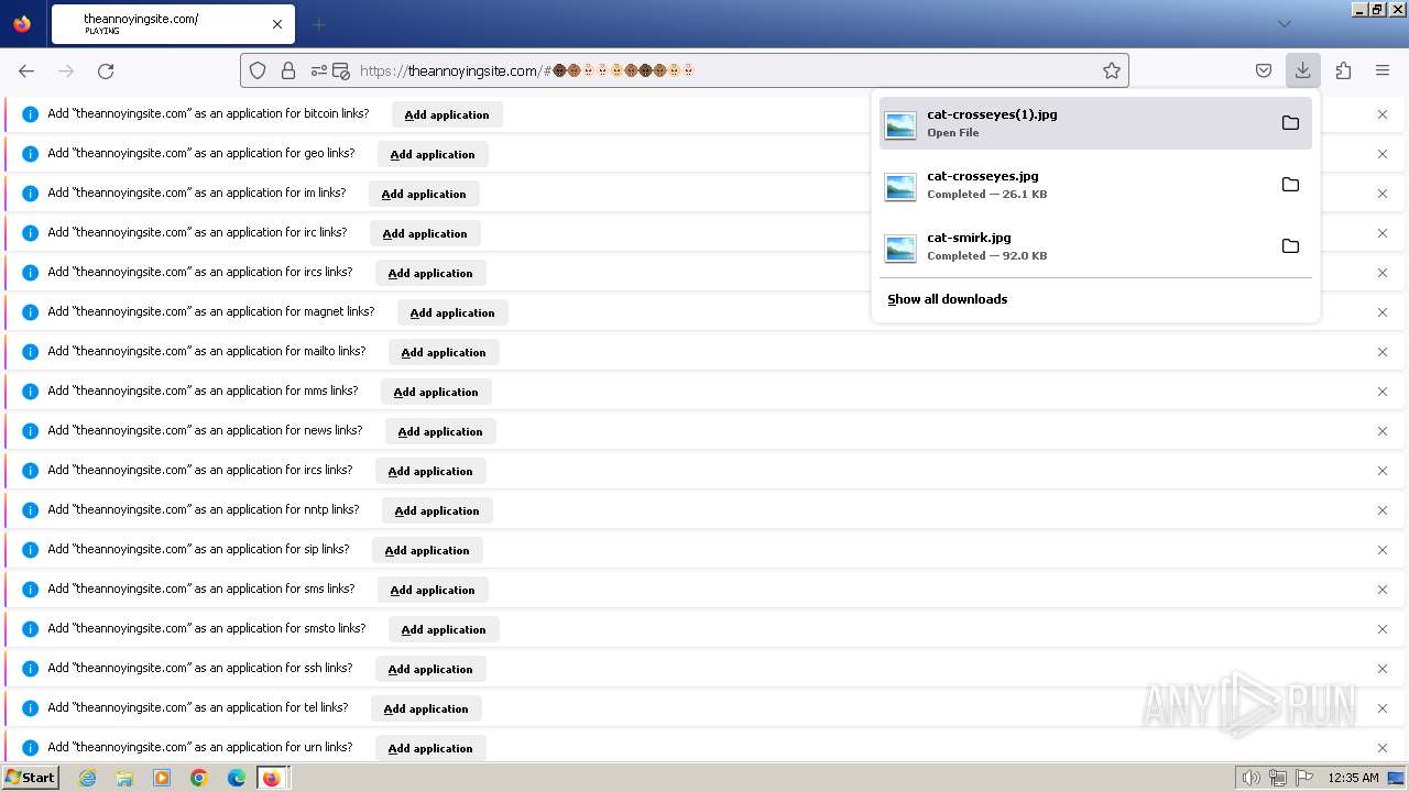 Malware analysis theannoyingsite.com Malicious activity | ANY.RUN ...