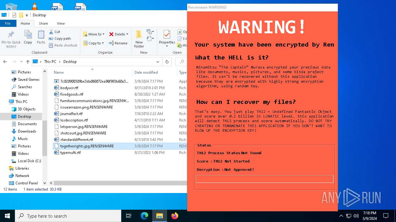 Malware Analysis 7c020900309be3da068072ea96f983b60a3b79fb985e91b2d13b9c2004582f93 Malicious