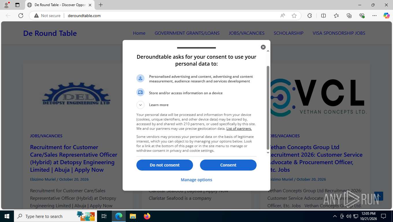Malware analysis deroundtable.com Malicious activity | ANY.RUN ...
