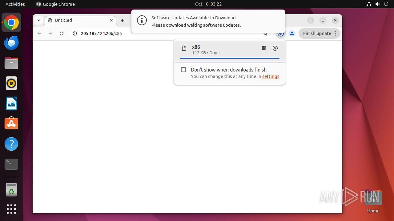 Analysis http://205.185.124.206/x86 Malicious activity - Interactive ...