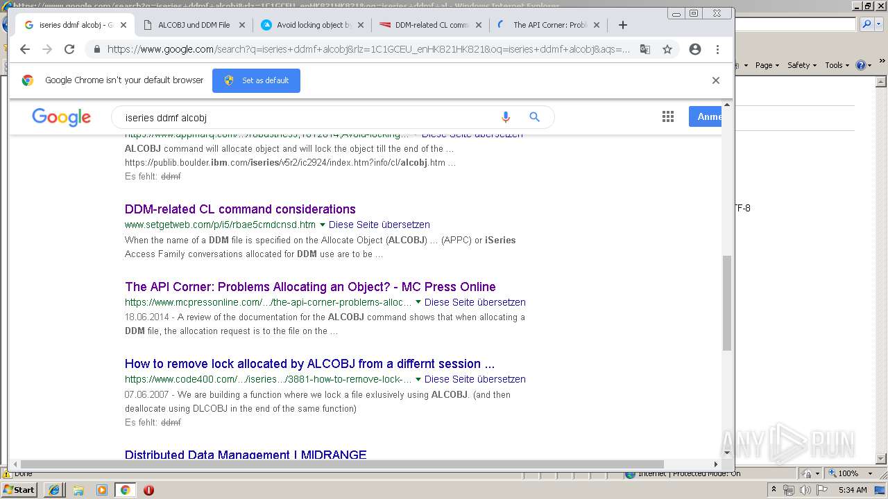 Malware analysis https://www.google.com/search?q=iseries+ddmf+alcobj ...