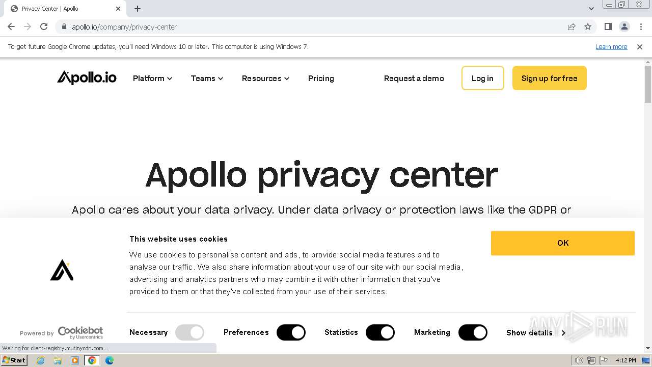 Malware analysis https://apollo-privacy.com Malicious activity | ANY ...