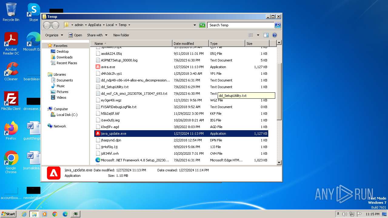 Malware analysis avira.exe Malicious activity | ANY.RUN - Malware Sandbox Online