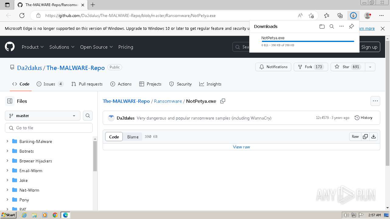 Malware analysis https://github.com/Da2dalus/The-MALWARE-Repo/blob/master/Ransomware/NotPetya ...